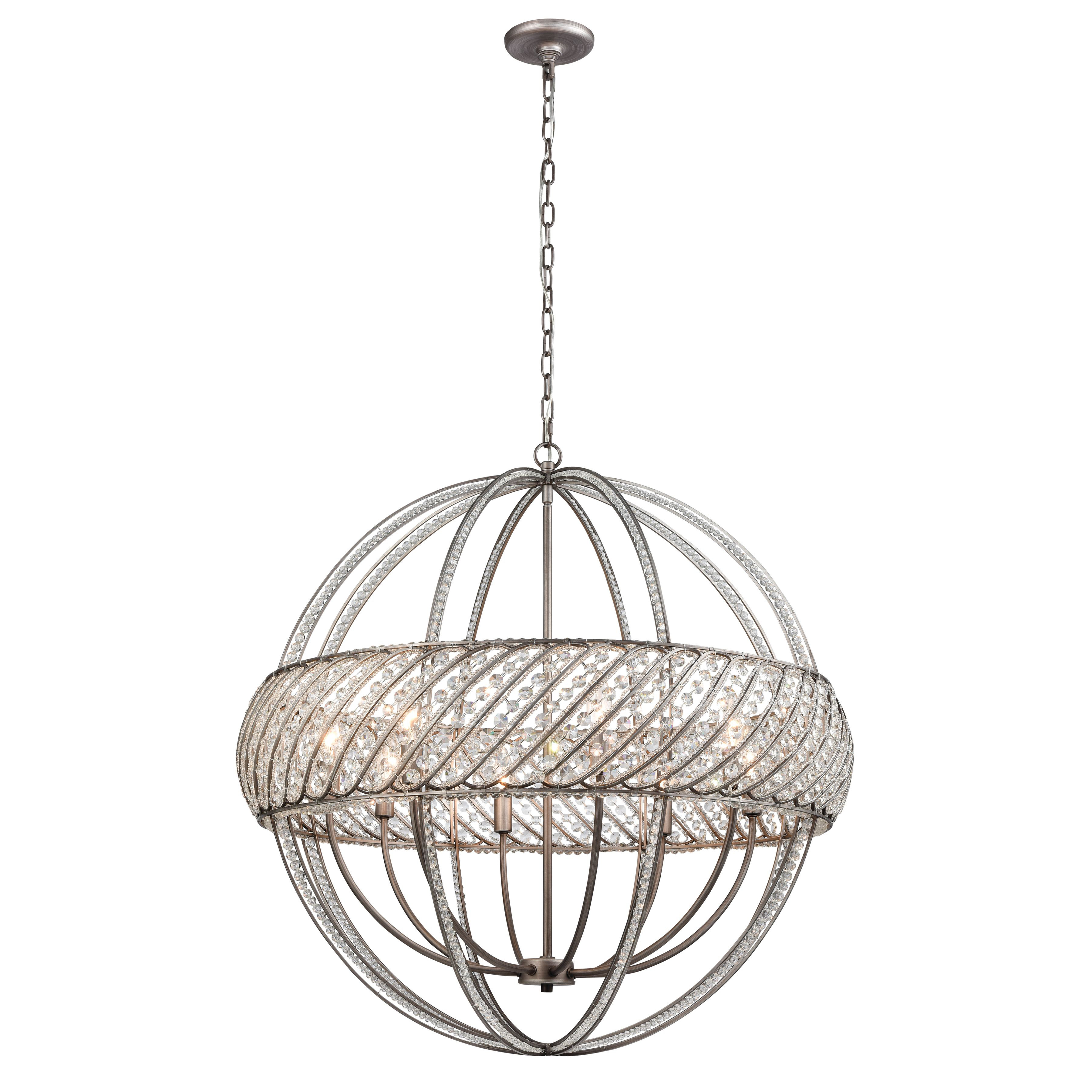House of Hampton Boylan 8 - Light Unique / Statement Globe Chandelier ...