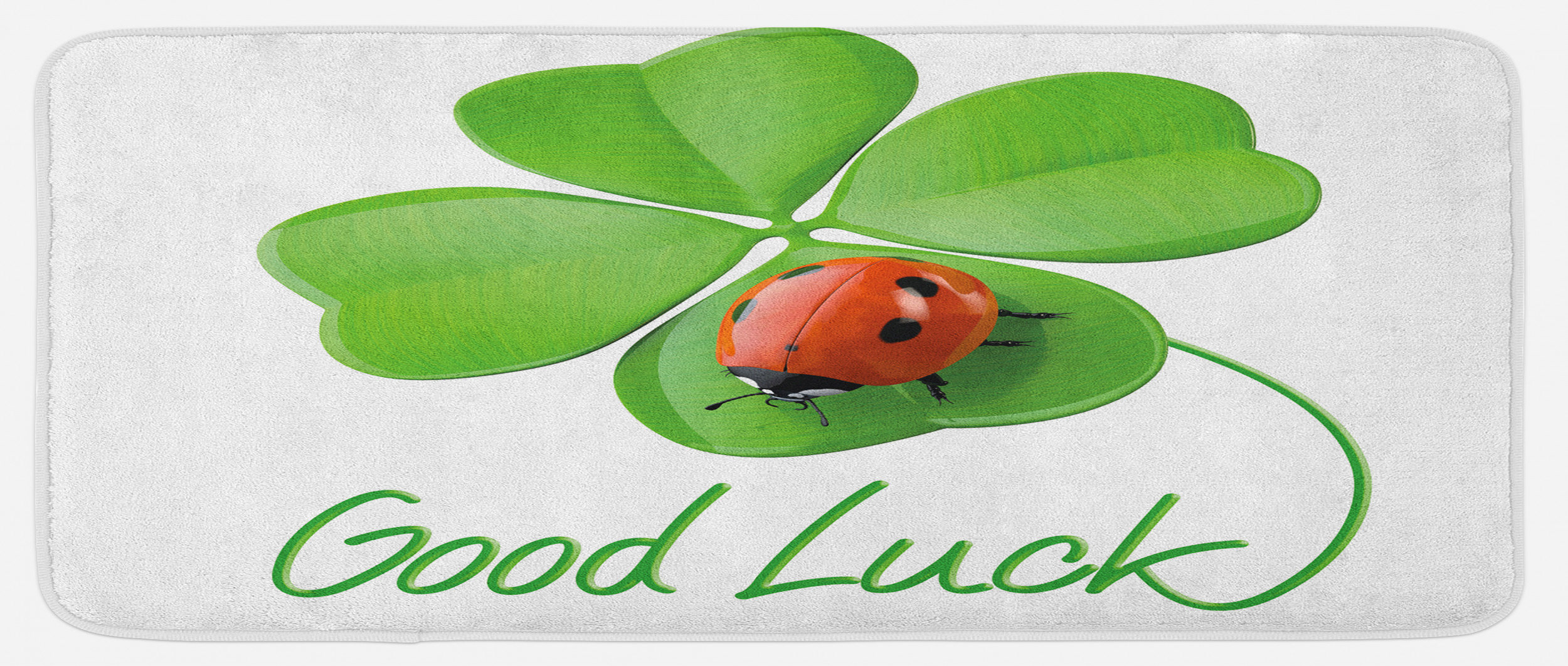 East Urban Home Lucky 4 Leaf Clover With Ladybug Irish Charm Luck Green ...