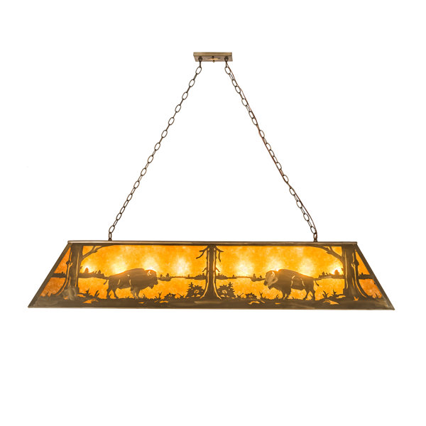Meyda Lighting Rustic Lodge 9 - Light Antique Copper Pool Table Lights ...