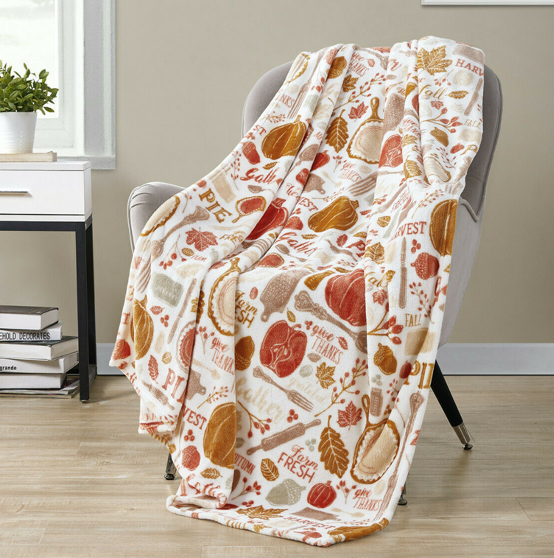 Kate Aurora Autumn & Halloween Harvest Kitchen Ultra Soft Autumn Throw ...