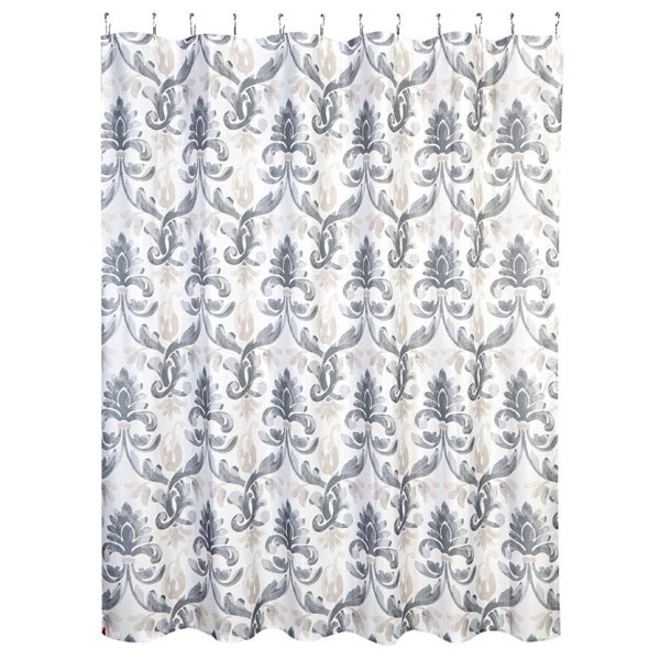 Bungalow Rose Spencer Damask Single Shower Curtain | Wayfair