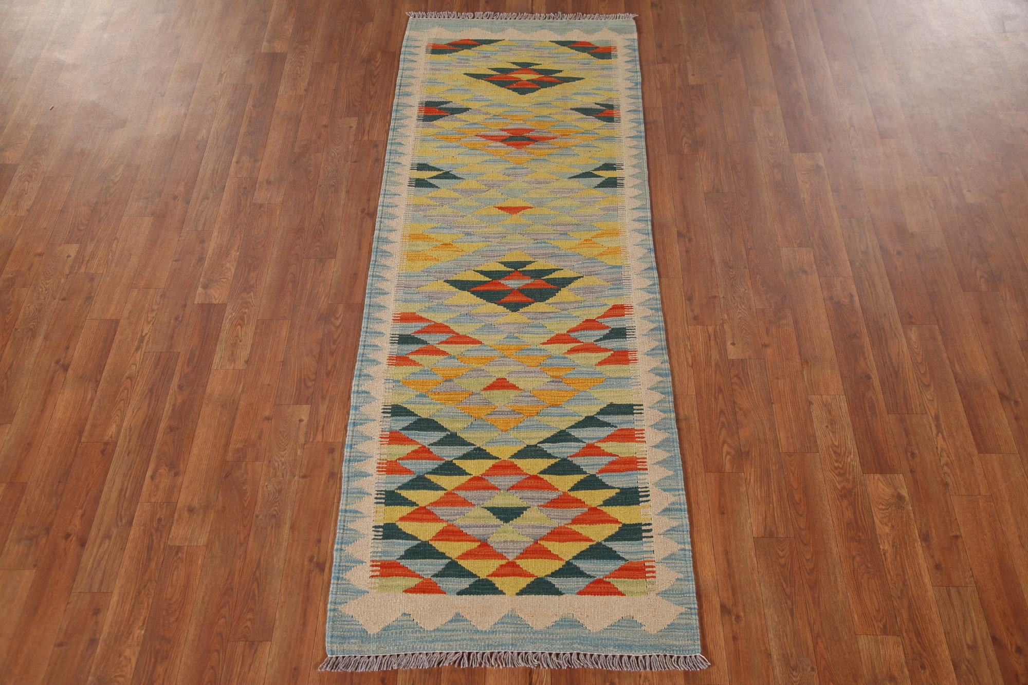 Dakota Fields Reversible Wool Kilim Runner Rug 2x7 | Wayfair