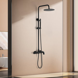 Aqua Gallery 48-1/2”H Wall Mounted Outdoor Exposed Shower Fixtures Dual ...