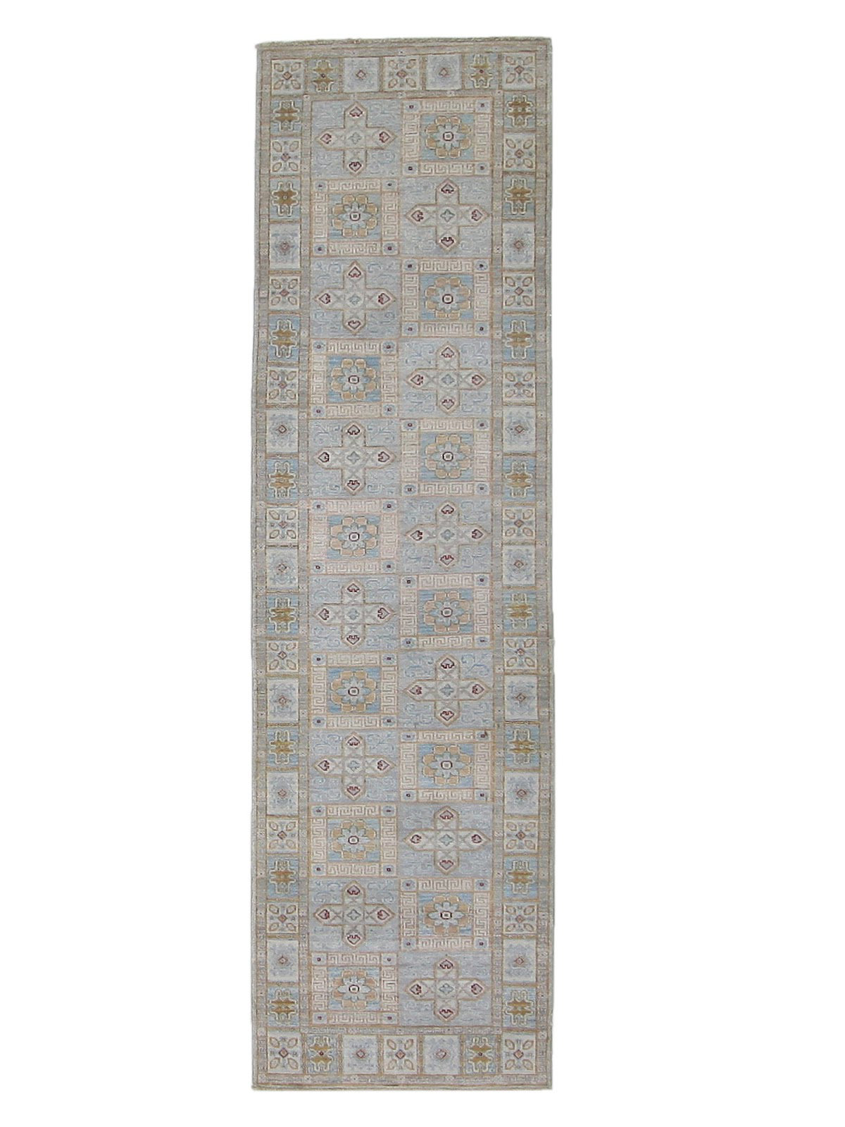 Isabelline Daugherty Hand Knotted 3x10 Jade Blue Runner | Wayfair
