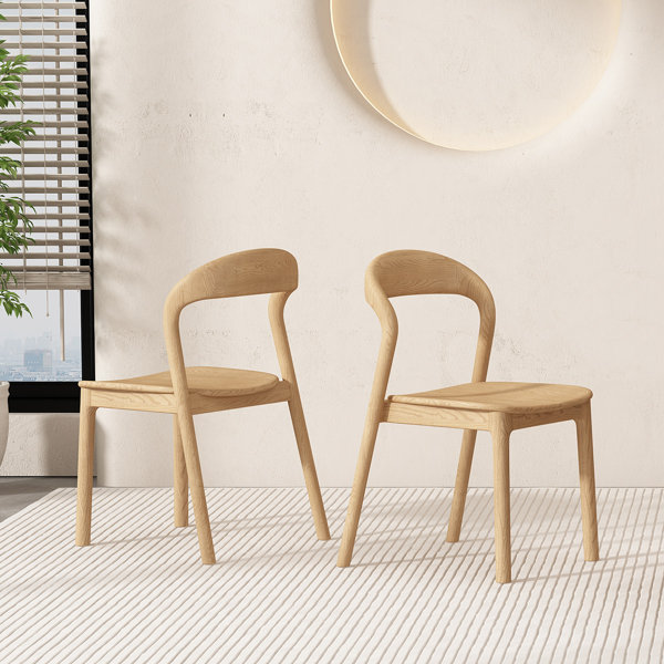 Corrigan Studio® Solid Wood back side Chair(Set of 2) - Wayfair Canada