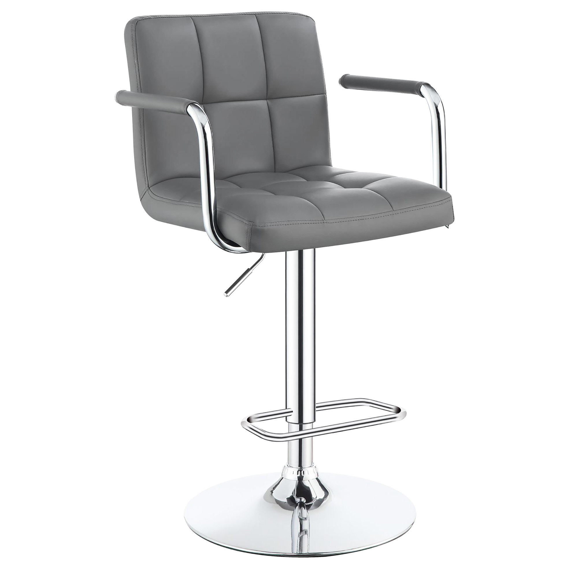 Hokku Designs Height-Adjustable Grey Chair - Upholstery, Stable Support ...
