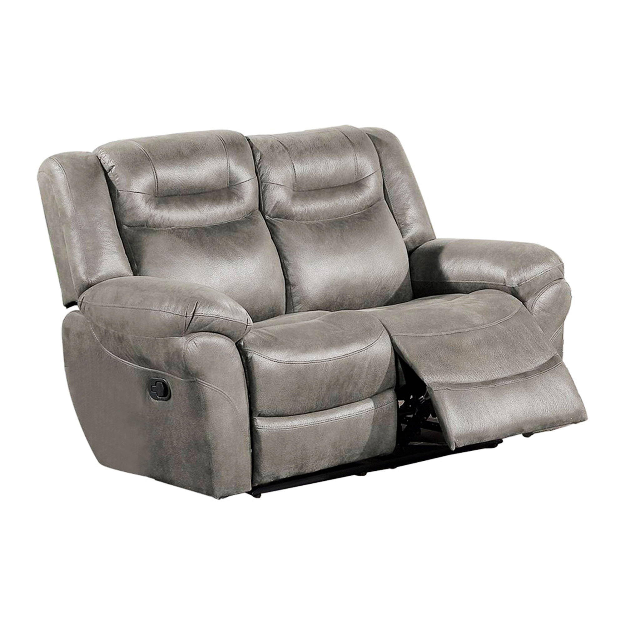 Wildon Home® Manual Reclining Loveseat Chair with Pull Tab Mechanism ...