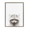 Kate and Laurel 'Sylvie Raccoon Black and White Portrait Grey' Framed ...