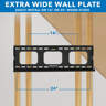 Mount-It Low-Profile TV Wall Mount 1" Slim Fixed Bracket Fits 37 - 80 ...