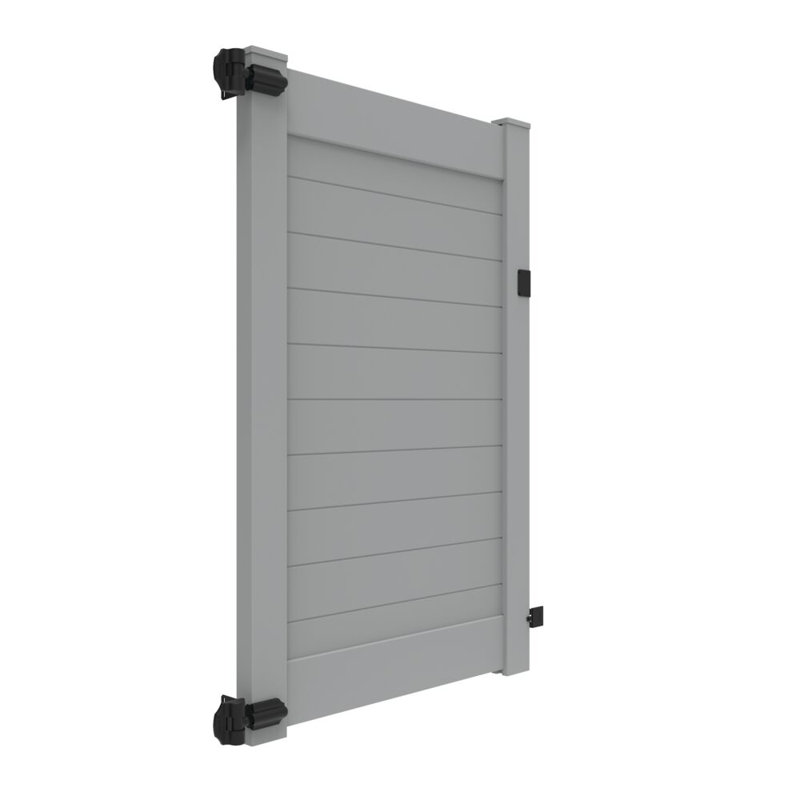 Barrette Outdoor Living Horizontal Fence Gray Vinyl Privacy Gate | Wayfair