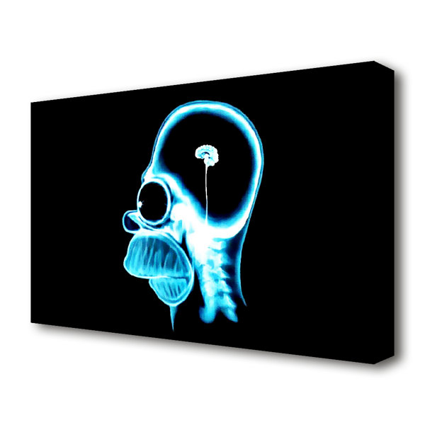 East Urban Home The Simpsons Homer Small Brain - Wrapped Canvas Graphic ...