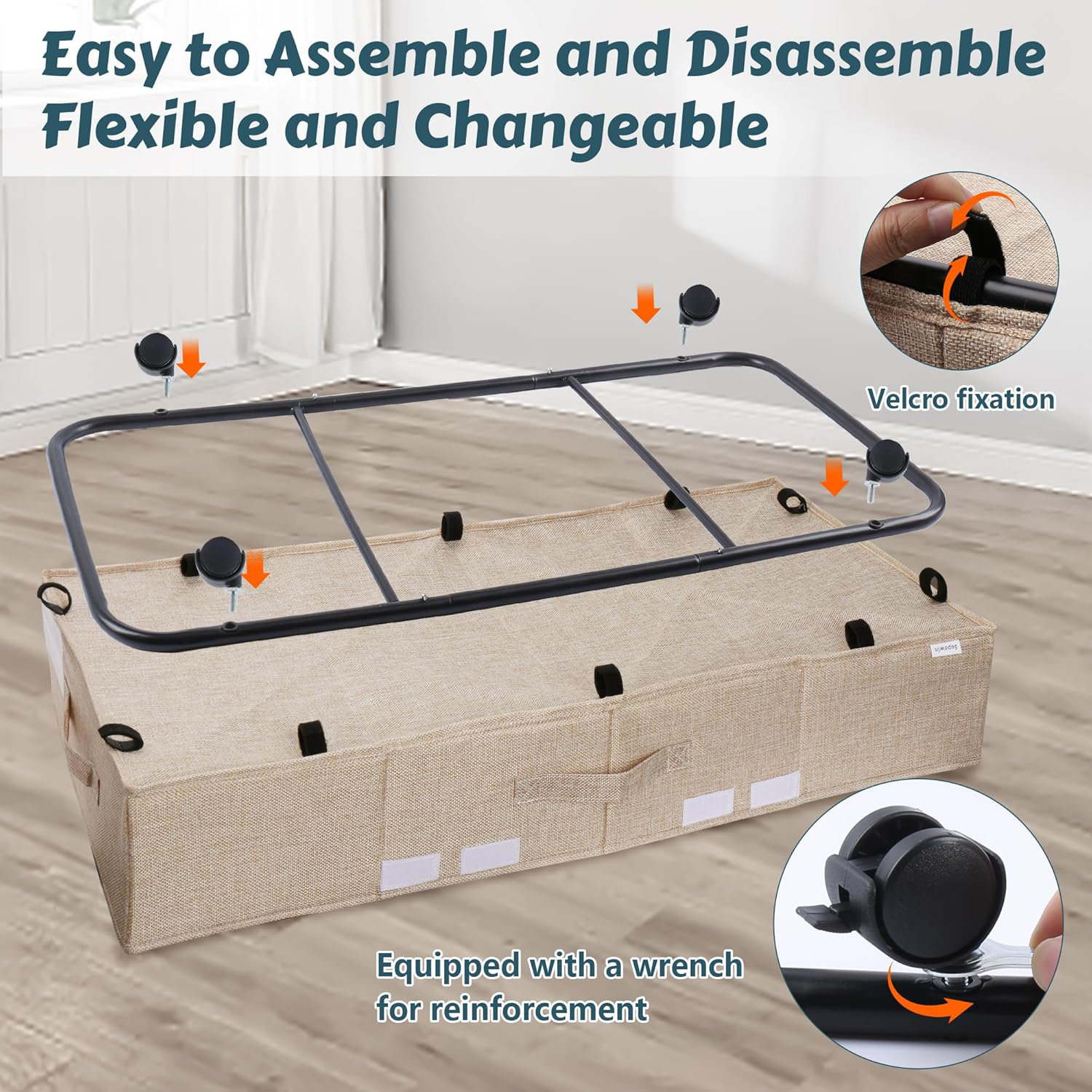 Co-t Under Bed Storage Containers With Wheels And Lids, Rolling Shoe ...