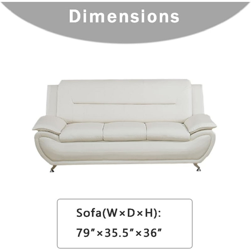 Wrought Studio™ Chezky 79'' Faux Leather Armless Sofa & Reviews | Wayfair