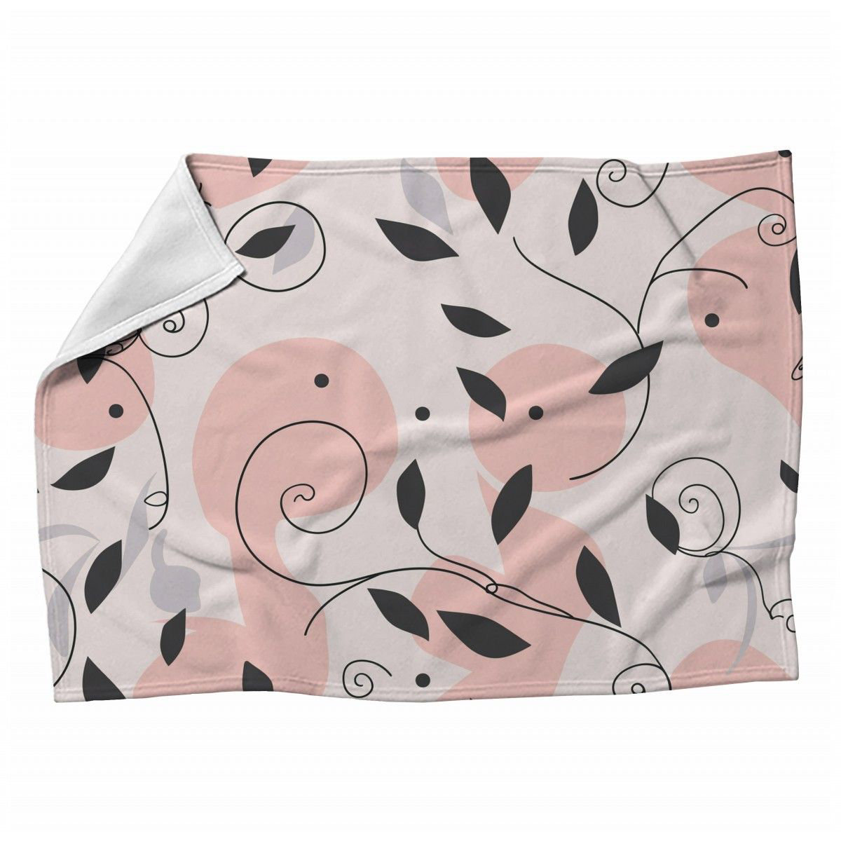 VisionDecor Floral pattern Fleece Throw Blanket - Art Throws for Sofas ...