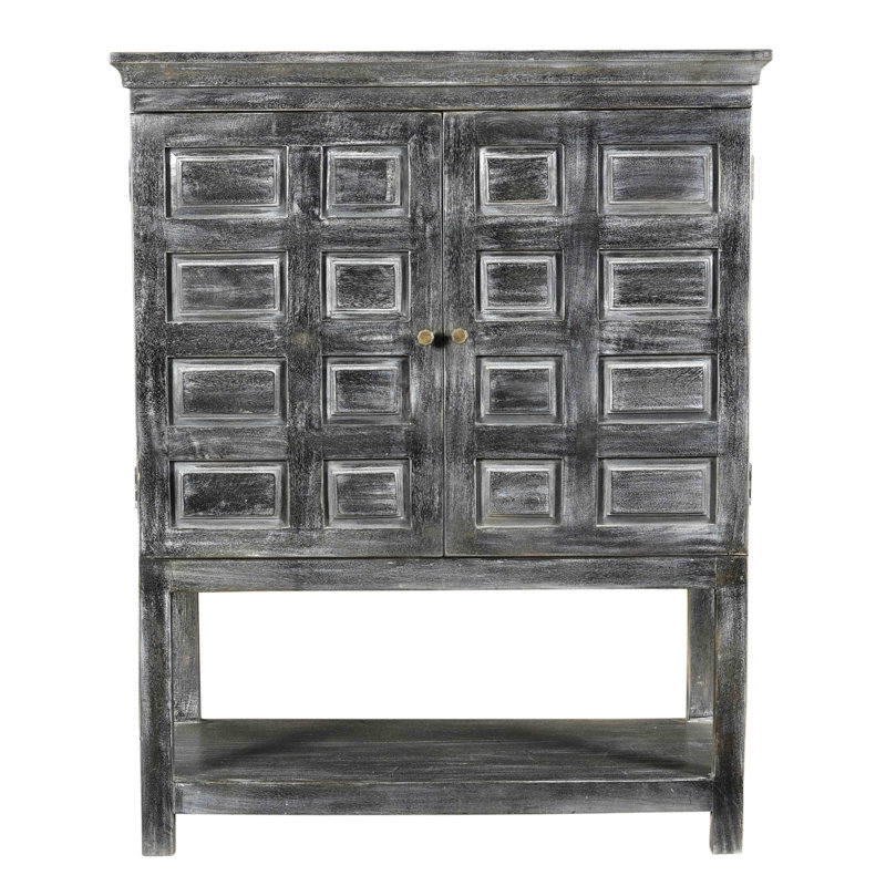 Rosalind Wheeler Bikramjit Solid Wood 2 - Door Accent Cabinet | Wayfair