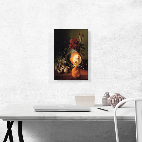 ARTCANVAS A Rose Grapes Mushrooms Orange And Chestnuts Canvas Art Print ...