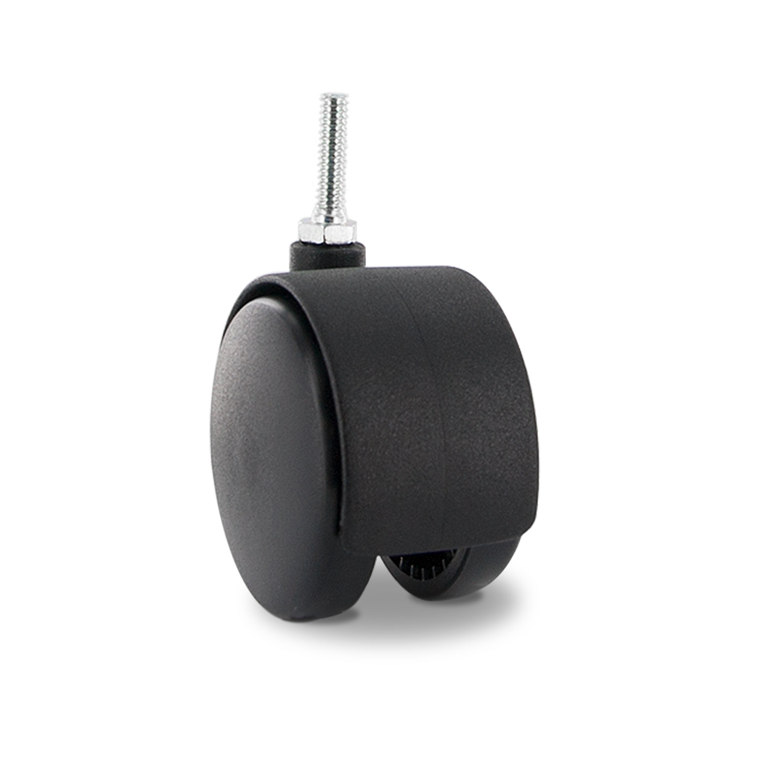 Outwater 2-3/8in. Black Nylon Swivel Hooded Hercules Twin Wheel Caster ...