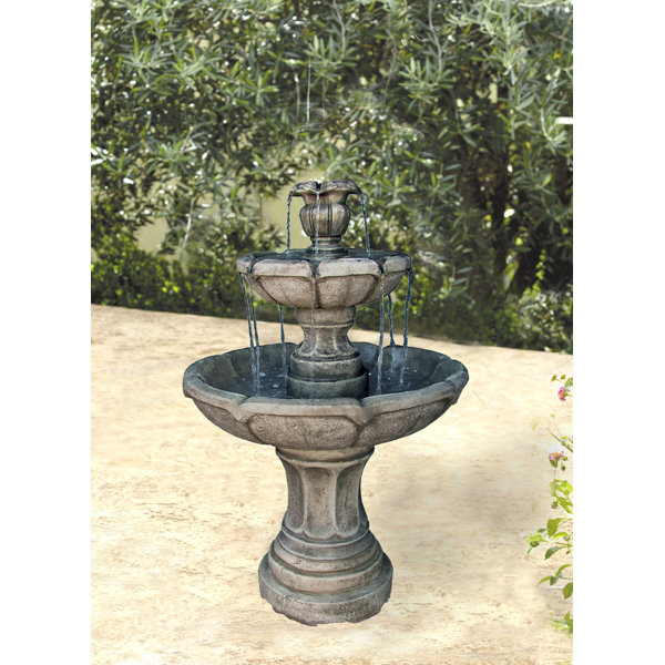 Florence & New Italian Art Company Positano Tiered Cast Stone Fountain ...