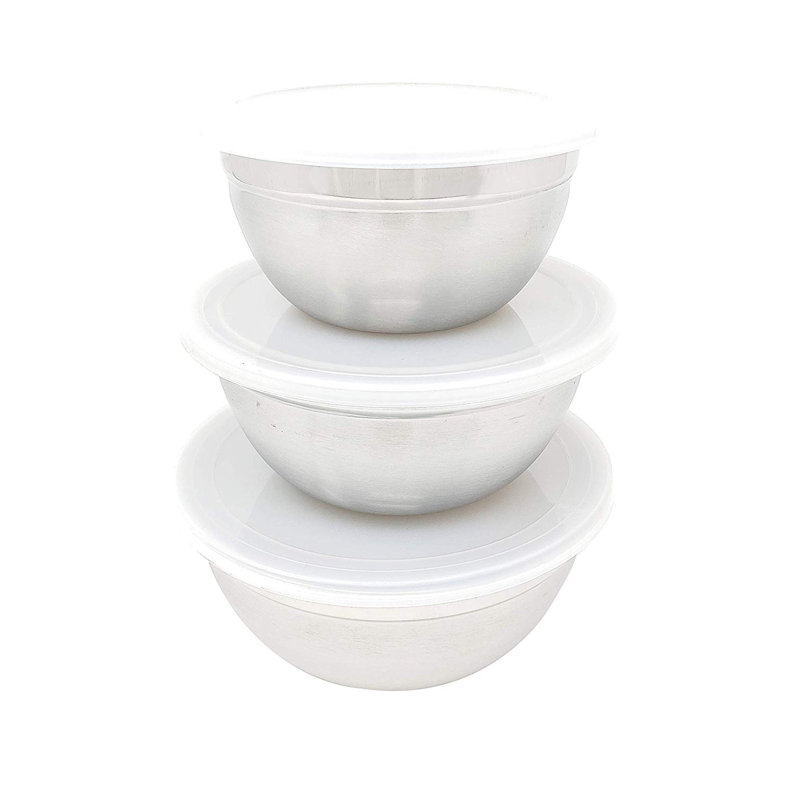 Symple Stuff Ilene Kitchen 3 Piece Stainless Steel Mixing Bowl Set ...
