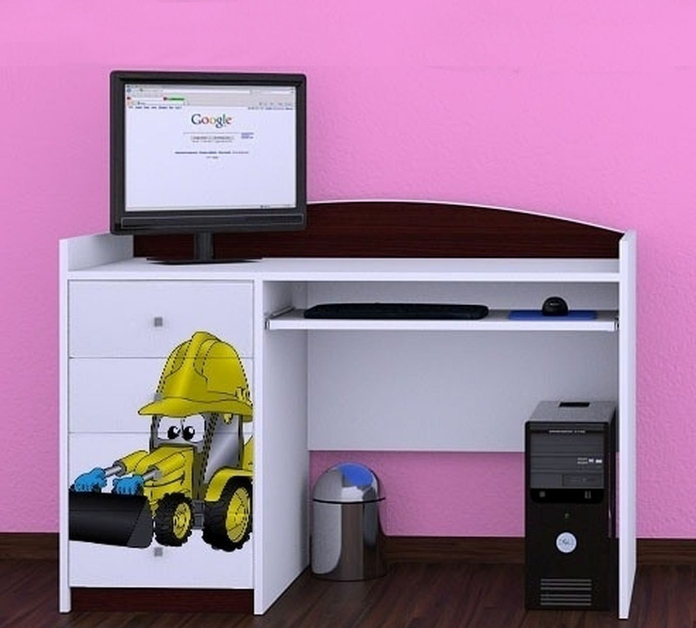 Isabelle & Max Iain Excavator 125cm W Computer Desk | Wayfair.ie