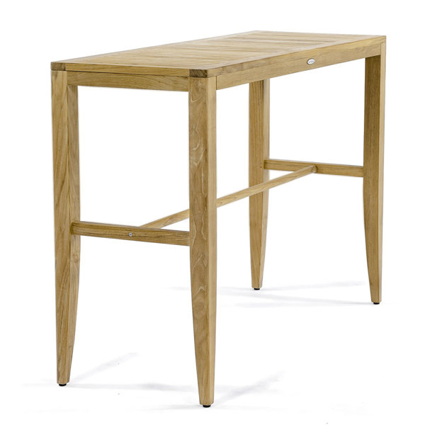 Westminster Teak Rectangular Teak Outdoor Bar Table | Wayfair