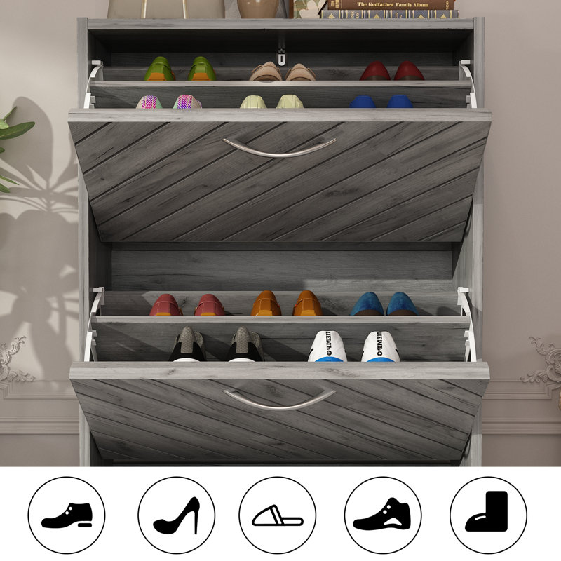 Wade Logan® 12 Pair Shoe Storage Cabinet & Reviews | Wayfair
