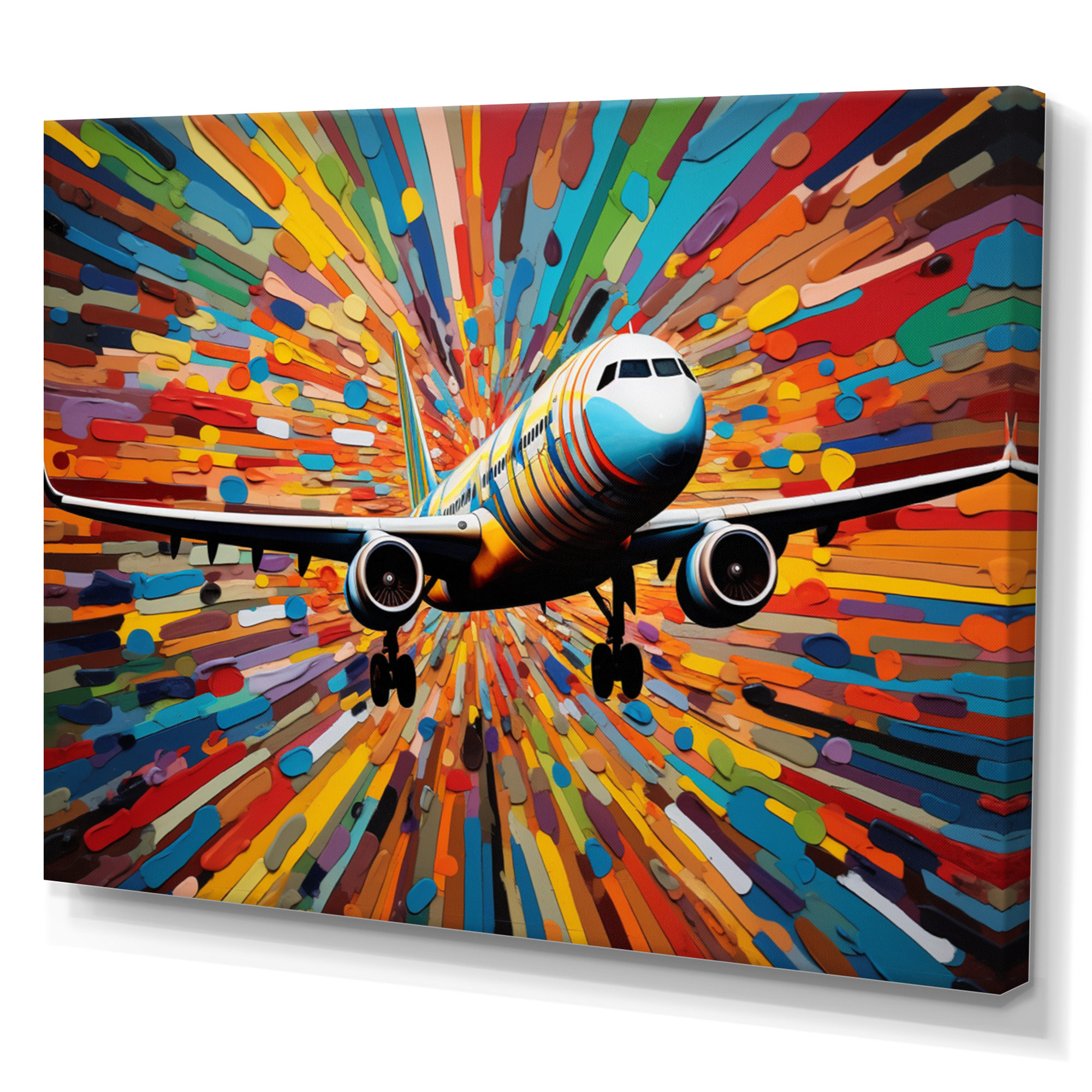 Latitude Run® Plane Colourful Whimsical Takeoff - Transportation Wall ...
