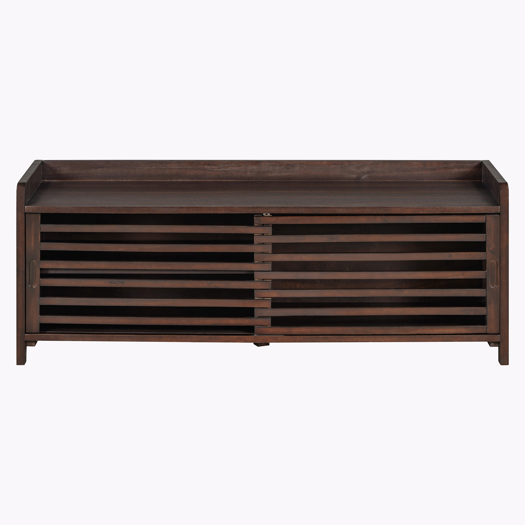 Latitude Run® Wood Shutter Storage Bench | Wayfair
