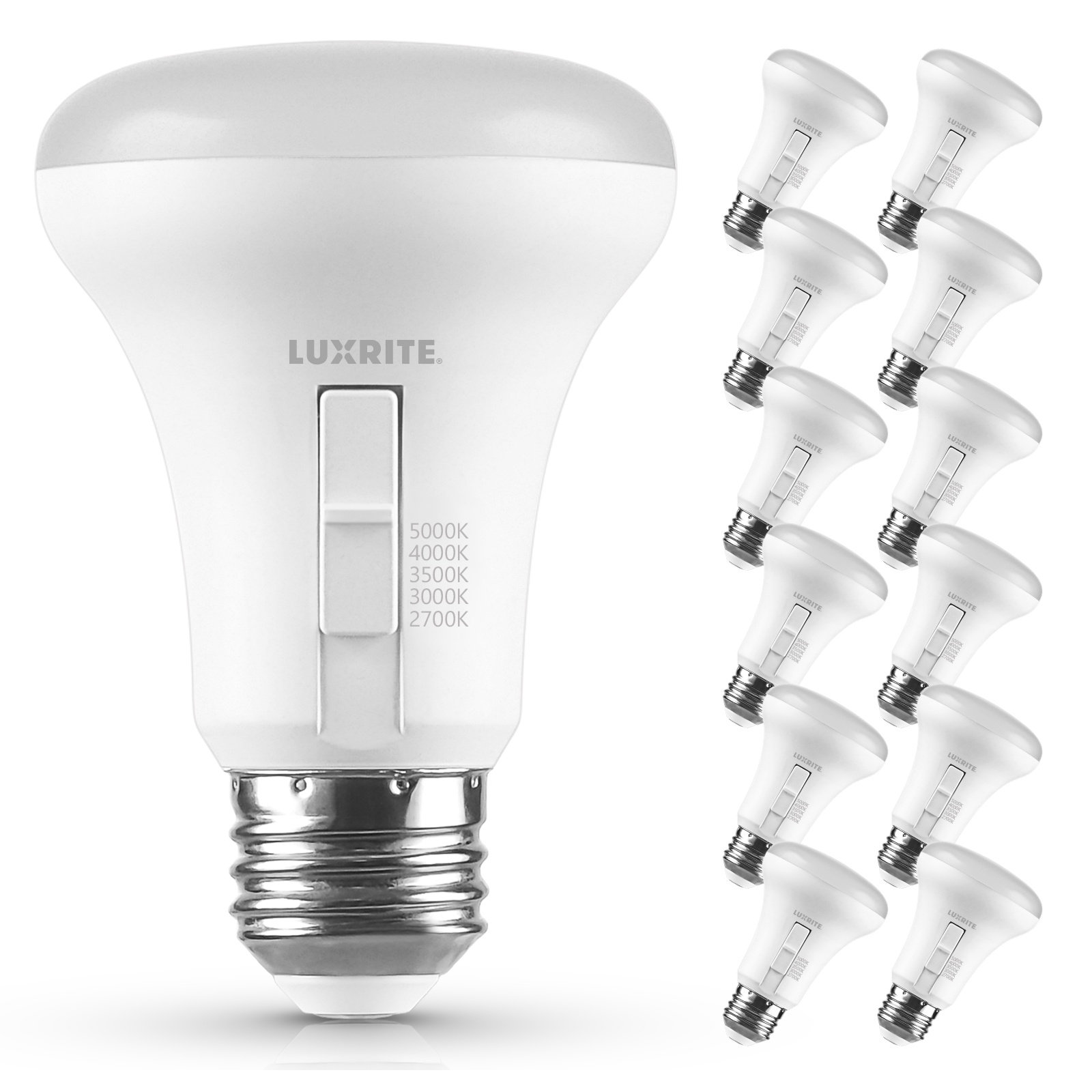 Luxrite BR20 LED Light Bulb 7W=78W 5CCT 2700K 3000K 3500K 4000K 5000K ...