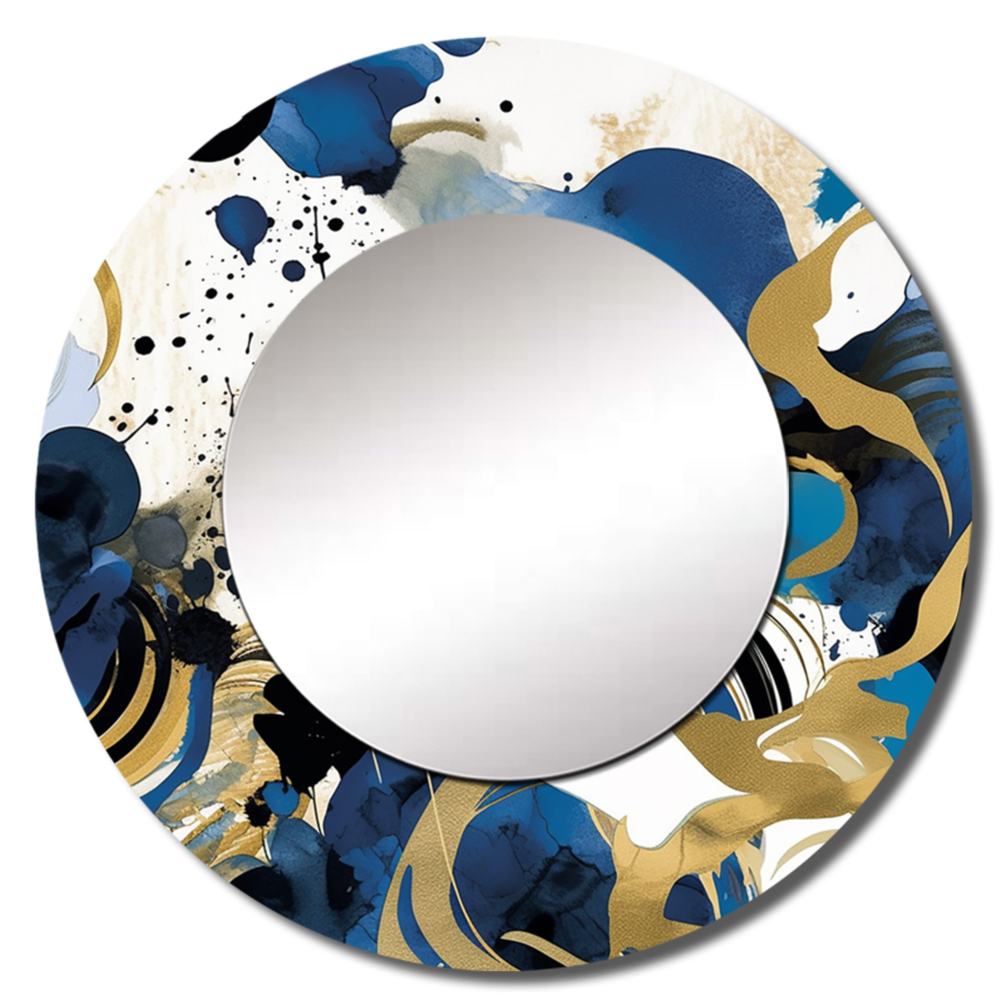 Design Art Abstract Pattern With Blue & Golden Textures XII ...