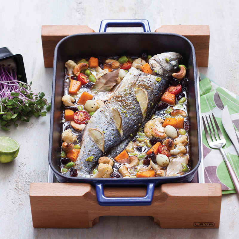 LAVA CAST IRON LAVA Enameled Cast Iron Rectangle Roasting Pan | Wayfair