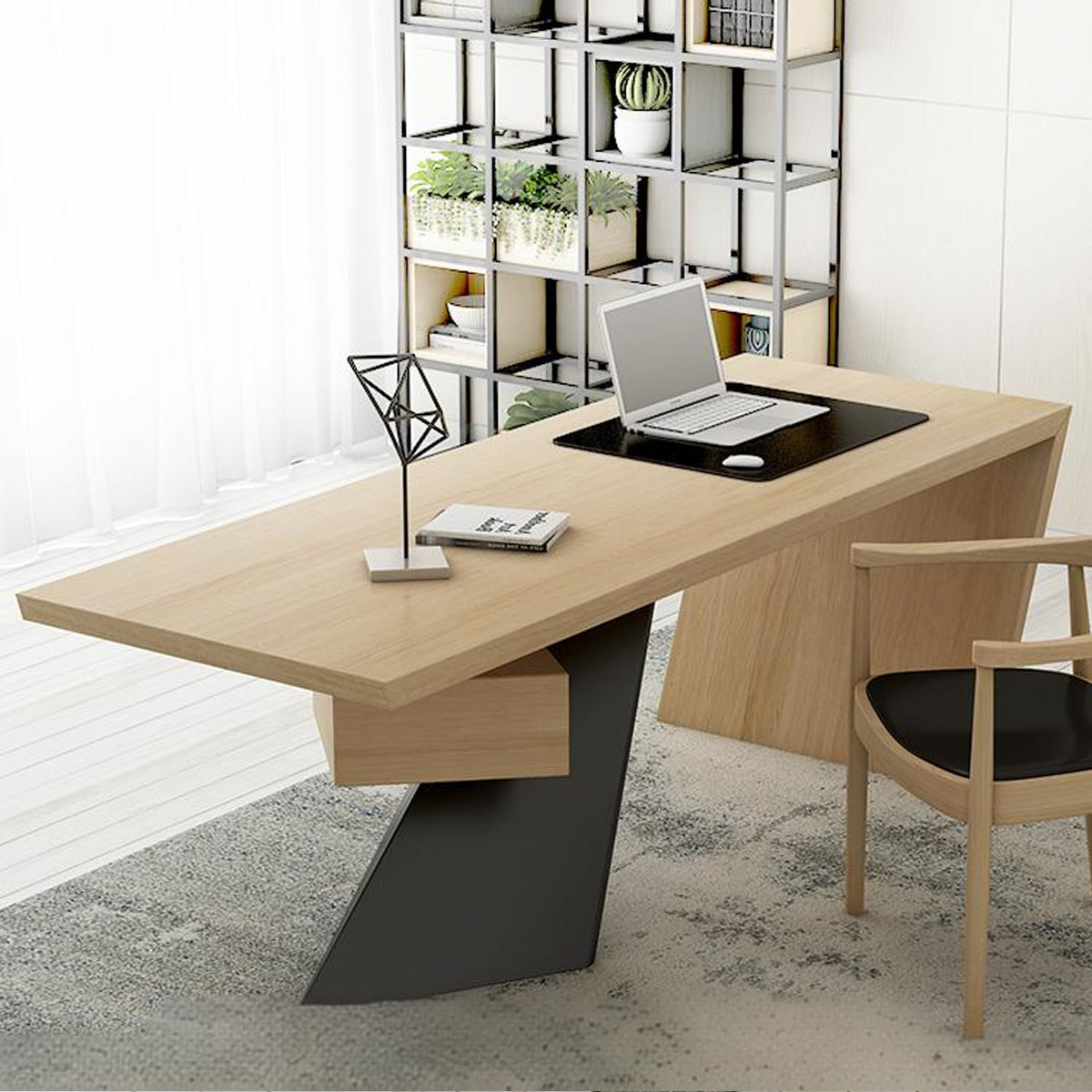 Isla Hopping Wabi-Sabi Style Natural Ash Wood Desk - Wayfair Canada