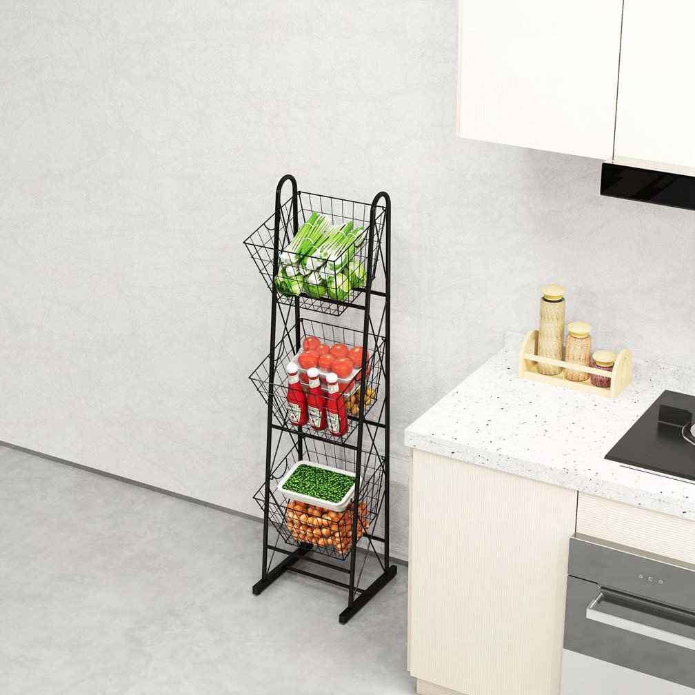 Mint Pantry® 3-Tier Kitchen Storage Basket Organizer, Freestanding ...