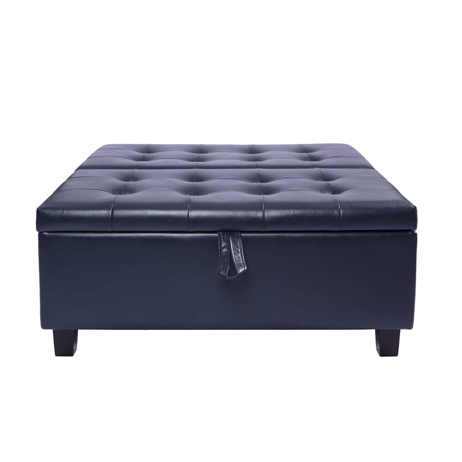Latitude Run® Ciara 35.43" Wide Button Tufted Square Storage Ottoman ...