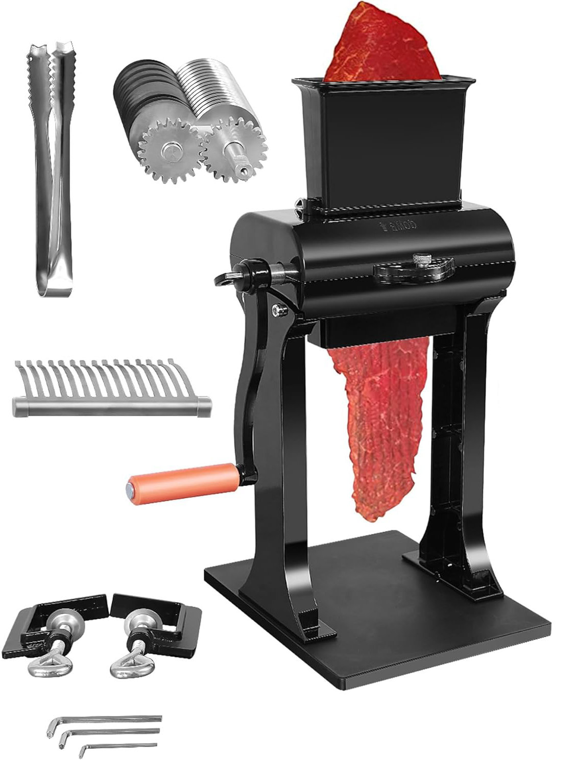 Tiprol 2-in-1 Manual Meat Tenderizer & Jerky Slicer Heavy-Duty Clamps ...