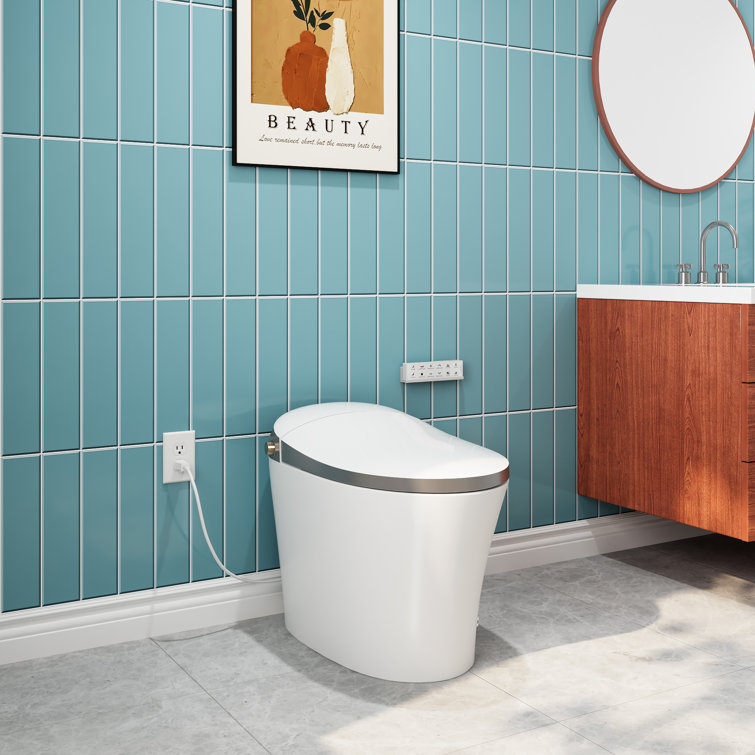 Heated Bidet Seat With Dryer ICleaningo Smart Bidet Toilet Seat - Warm ...