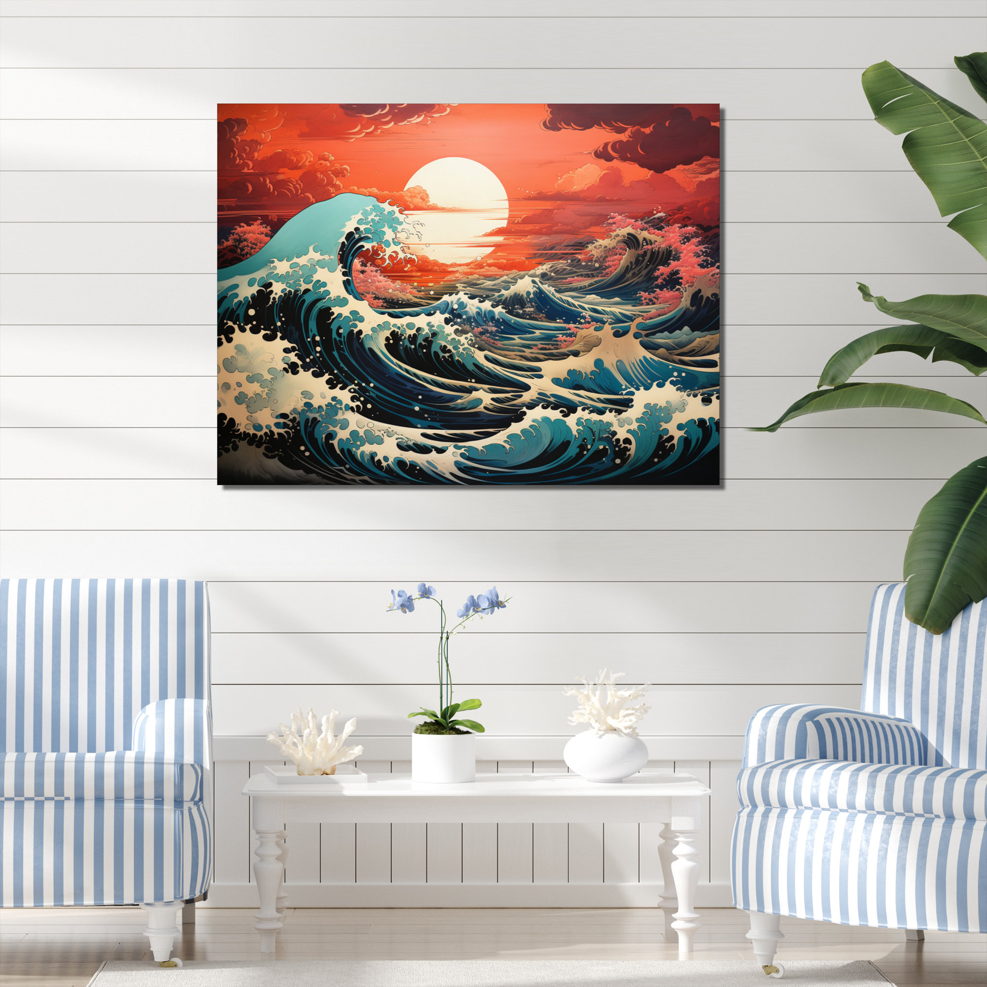 Winston Porter Dramatic Ocean Waves I Framed On Canvas Print | Wayfair