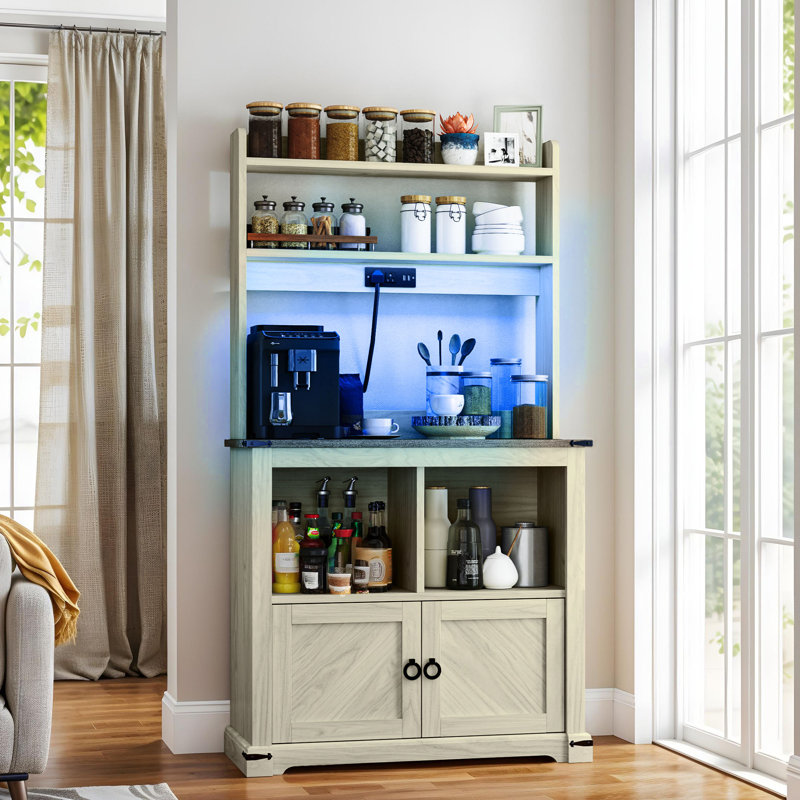 Breakwater Bay Multi-Functional Kitchen Baker's Rack with LED Lights ...