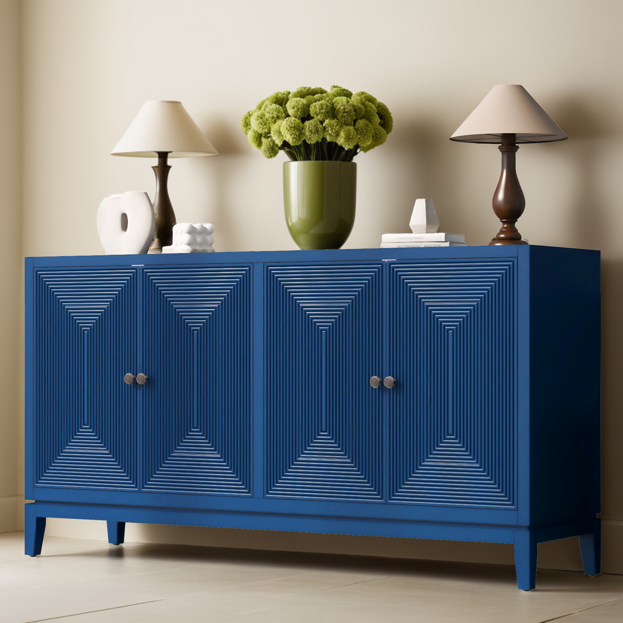 Latitude Run® 60" Kitchen Storage Sideboard Buffet Cabinet Console ...