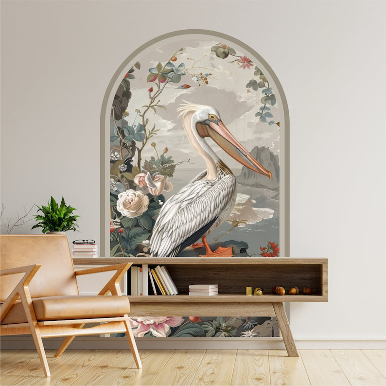 ART TERRITORY Peel and Stick Pelican Decal, Extra Large Non-Wall ...