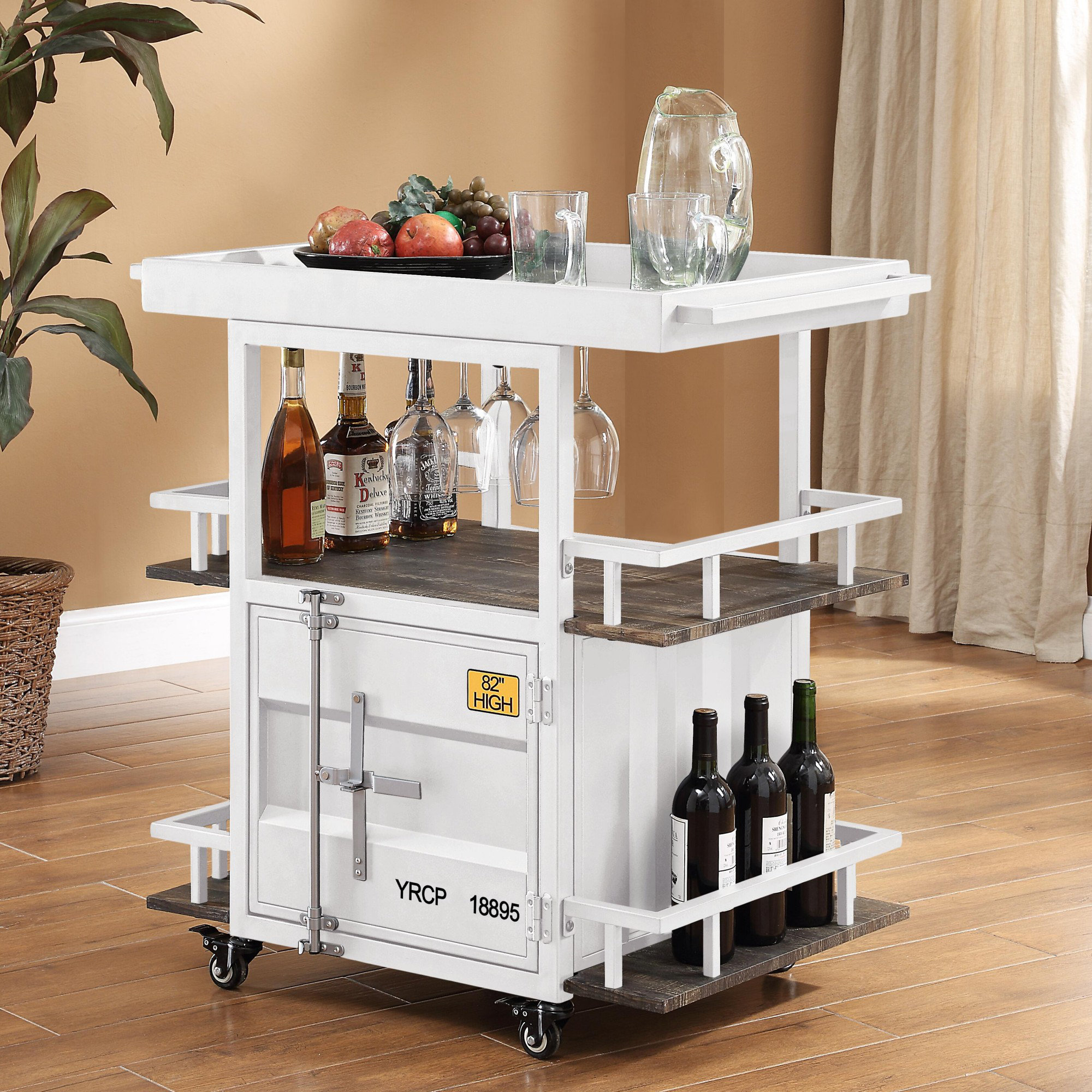 17 Stories Modern Minimalist Design Bar Cart | Wayfair