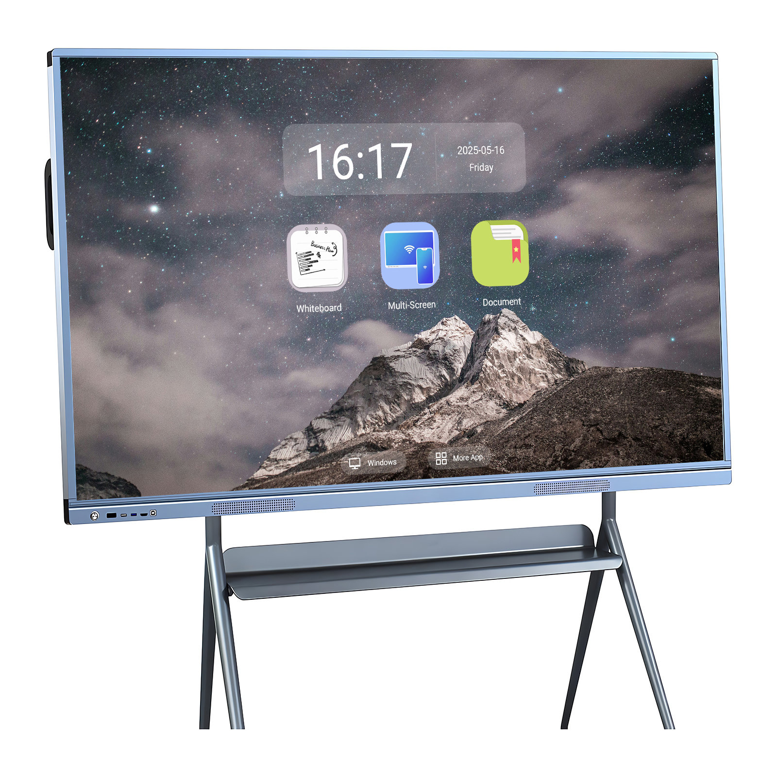 JYXCN Smart Board 75 Inch Touch Screen Computer, All-in-One Interactive Whiteboard, Dual System ...
