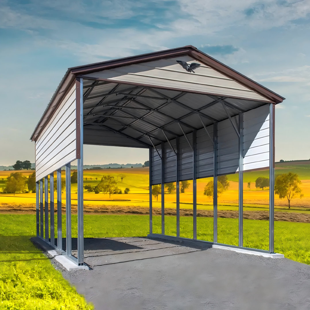 Alphamarts Heavy Duty Galvanized Steel 14x25 Metal Rv Cover - Wayfair ...