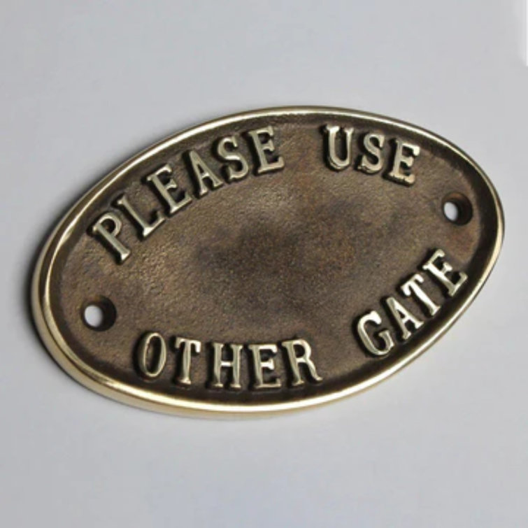 Maturi Please Use Other Gate Sign | Wayfair.co.uk