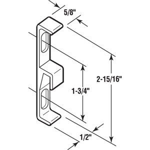 Prime-Line Sliding Door Keeper with Zinc Diecast, Aluminum Finish ...