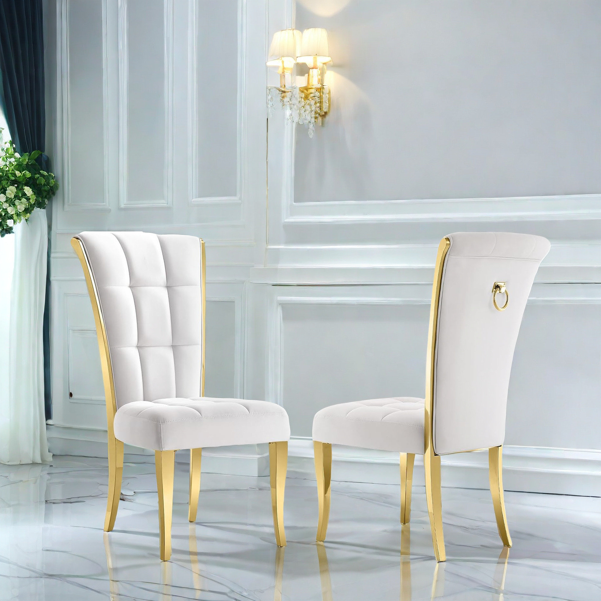 House of Hampton® Leedom Tufted Foam Padding Upholstered Back Side ...