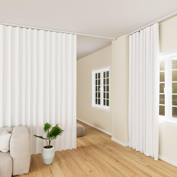 Symple Stuff Ceiling Curtain Track Ceiling Mount Curtain Rail Ceiling ...