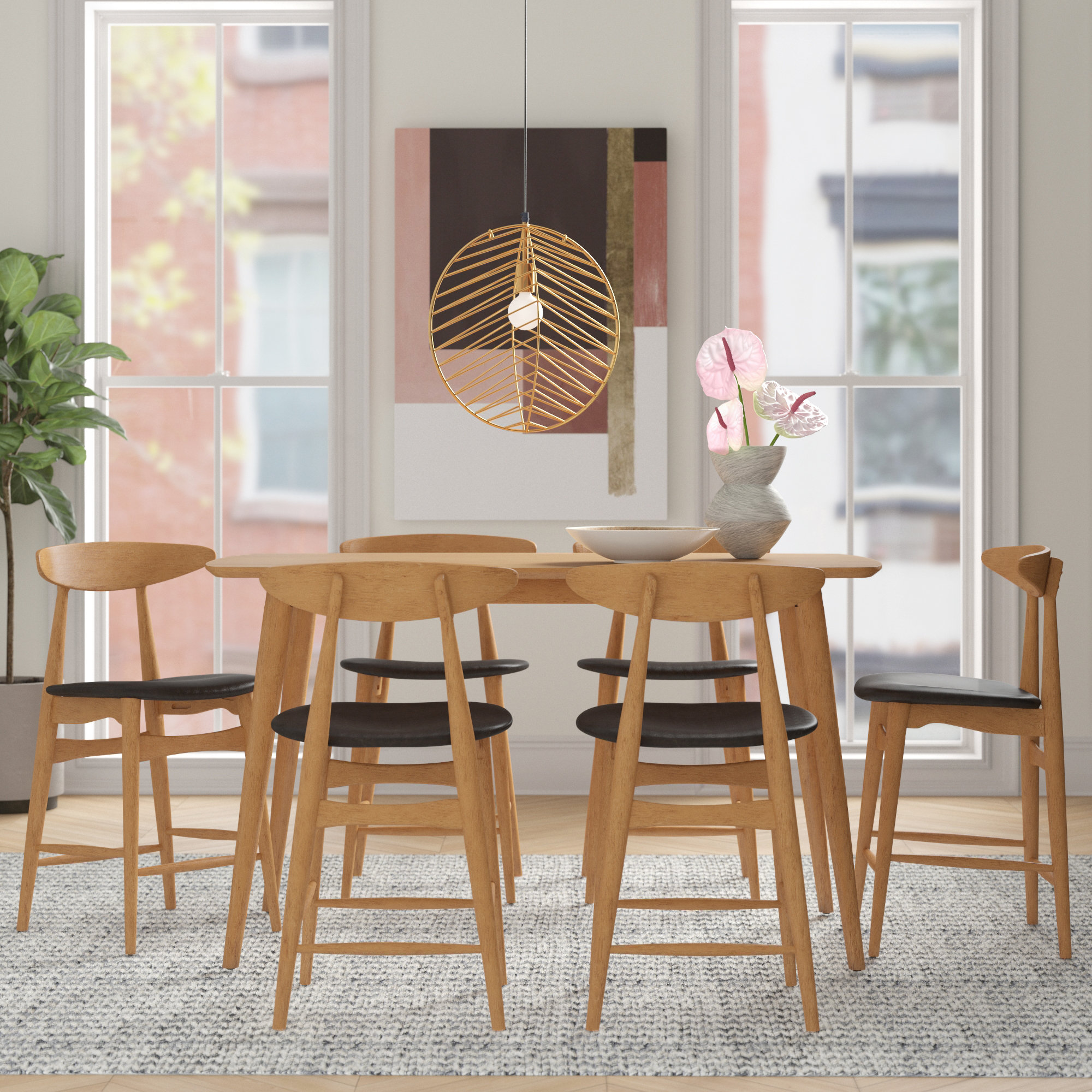 AllModern Gallman 7 - Piece Counter Height Dining Set & Reviews ...