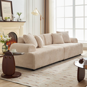 Ivy Bronx 92 inch Sofa Couch,Modern Oversized 3 Seater Sofa with Wide ...