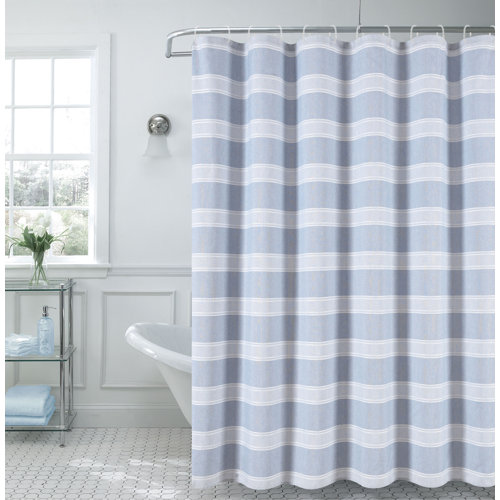 Blue Striped Shower Curtain